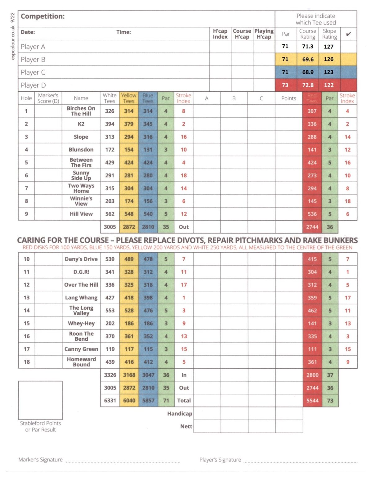 Visitor Information - Ogbourne Downs Golf Club